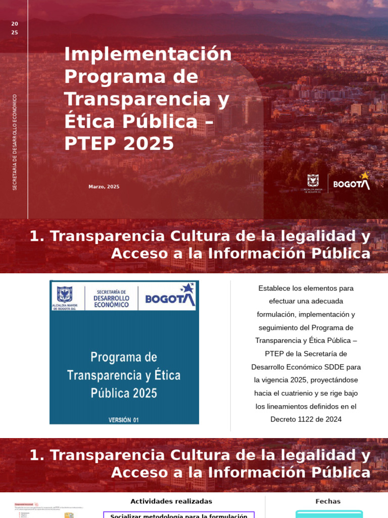 Programa de Transparencia PTEP 2025 | PDF | Planificación | Corrupción ...