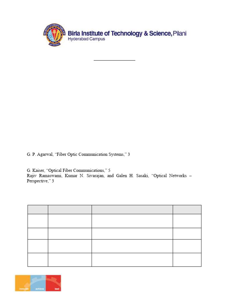 Eee G591 Optical Communication - Handout | PDF | Fiber Optic ...
