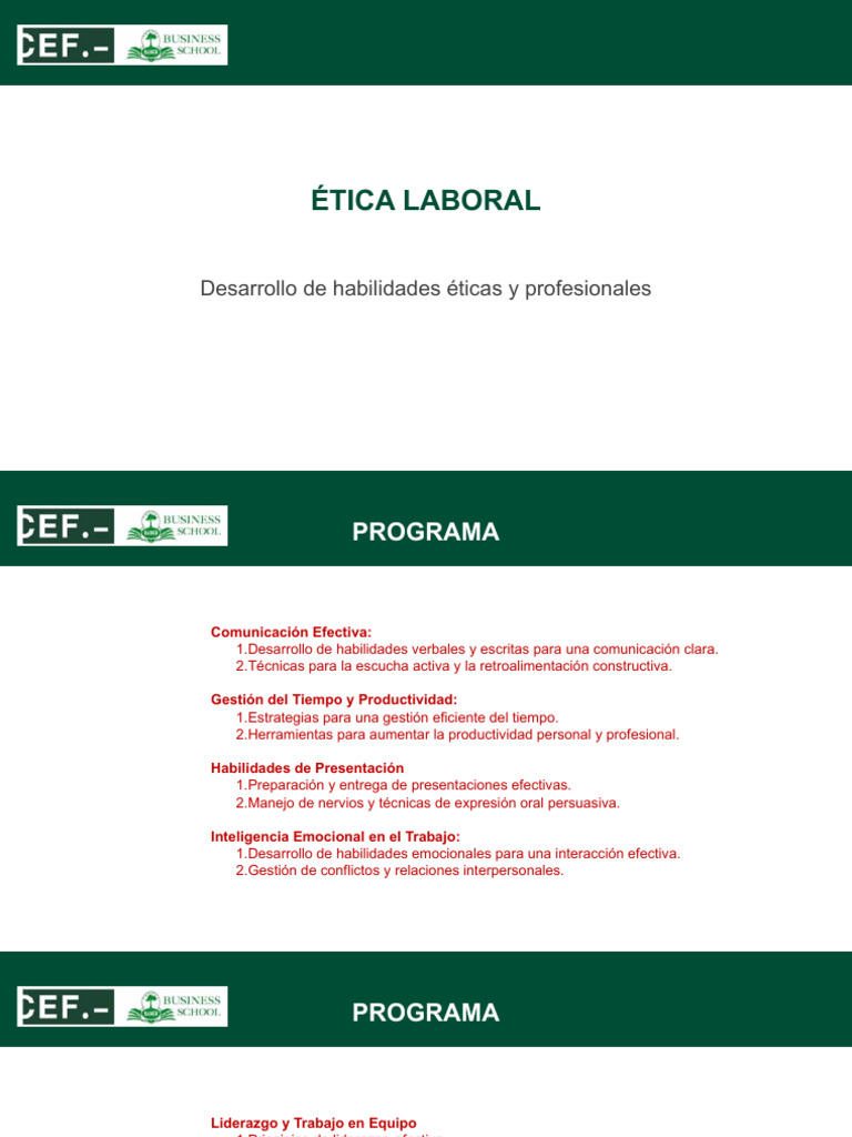 CEF - EÌ Tica Laboral | PDF | Responsabilidad social corporativa | Sustentabilidad