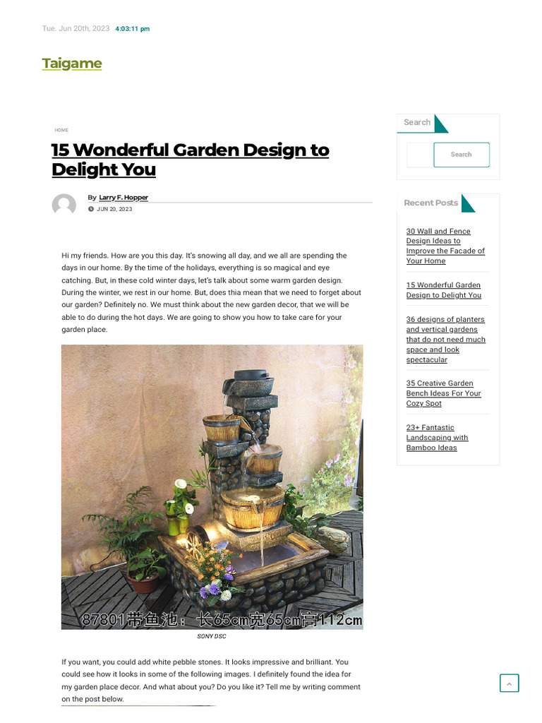 15 Wonderful Garden Design To Delight You | PDF | Landscape ...