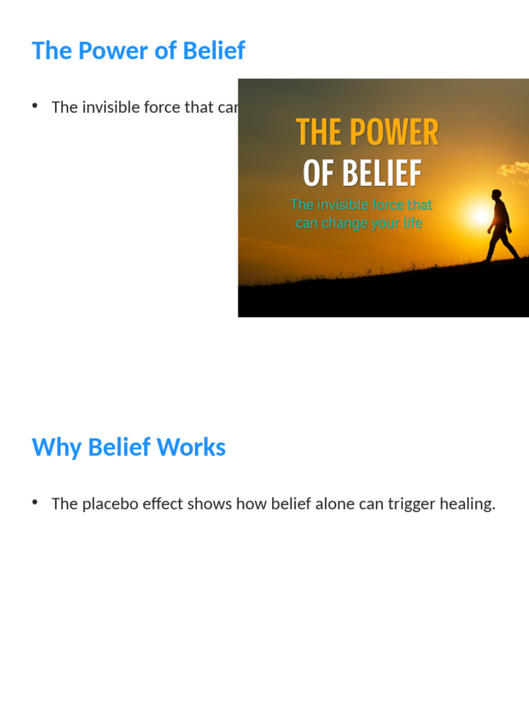 Power of Belief Presentation en Visual-1 | PDF