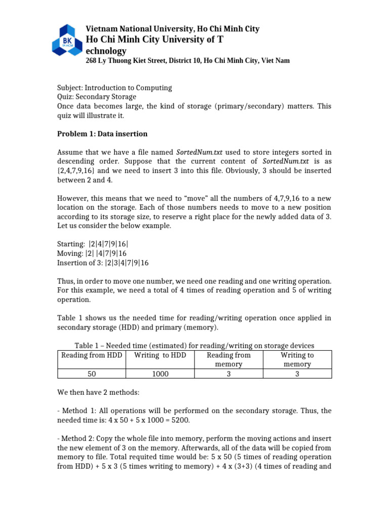 Bản sao của SecondaryStorage-en | PDF | Computer Data Storage | Algorithms And Data Structures