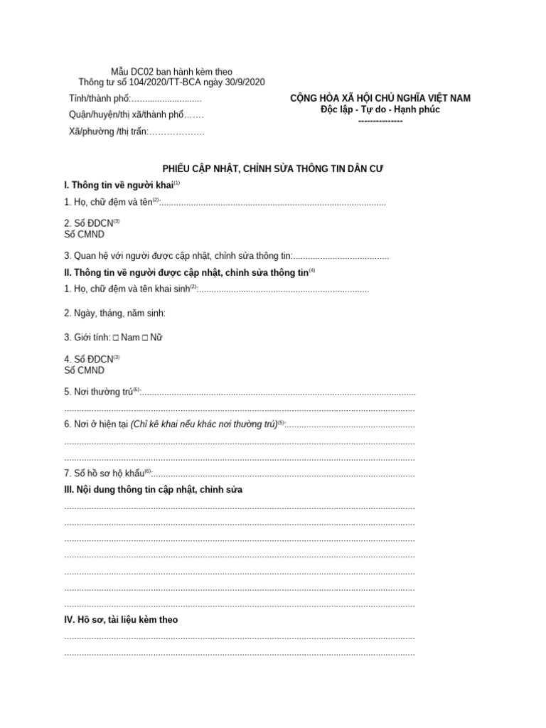 Mau Phieu DC02 | PDF