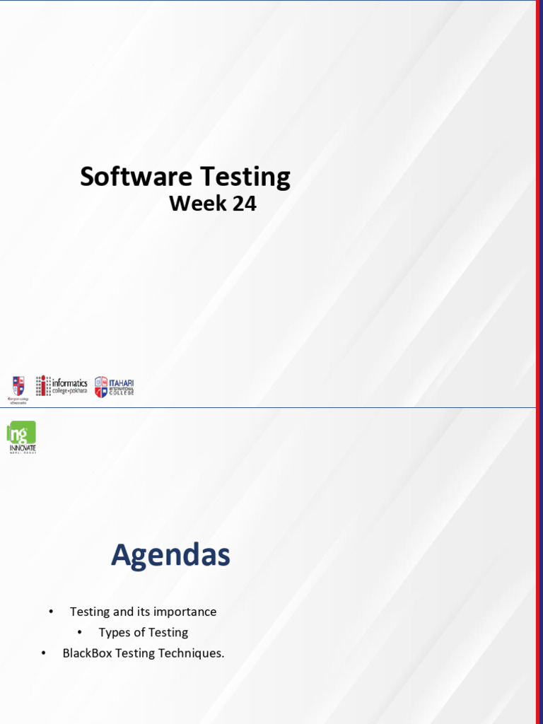 CS5002NI WeeK24 L IntroductionToSoftwareTesting 93444 | PDF | Software ...