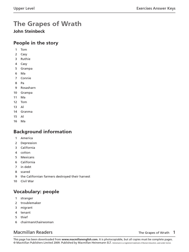 The Grapes of Wrath e Eak | PDF | John Steinbeck | Dust Bowl