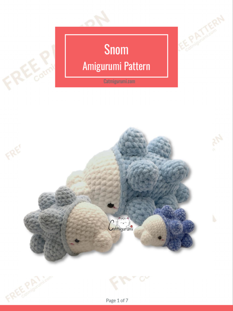 Snom Amigurumi Pattern by Catmigurumi | PDF | Amigurumi | Sewing