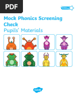 2025 Phonics Screening Check Pupil's Materials | PDF