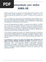 Asrs 18 Tdah Adultos | PDF | Transtorno de déficit de atenção e ...