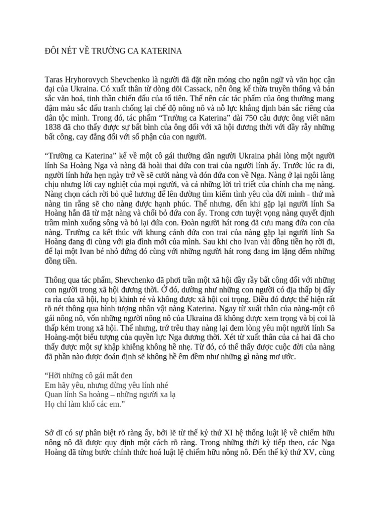 TRƯỜNG CA KATERINA | PDF