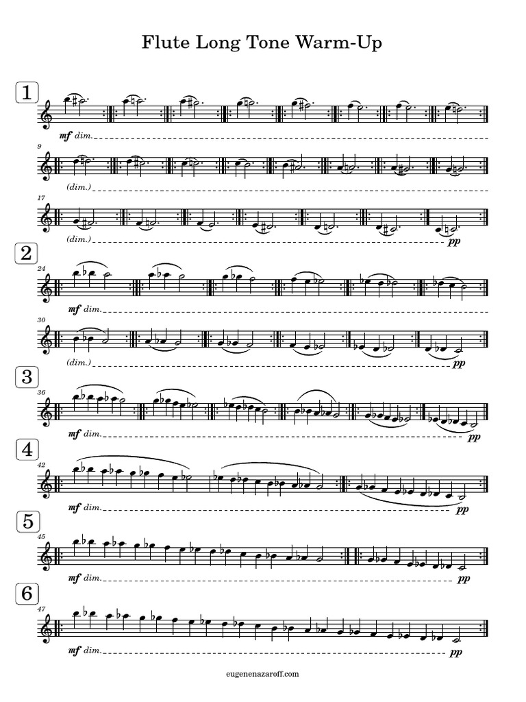 Flute Long Tone Warm-Up Guide | PDF