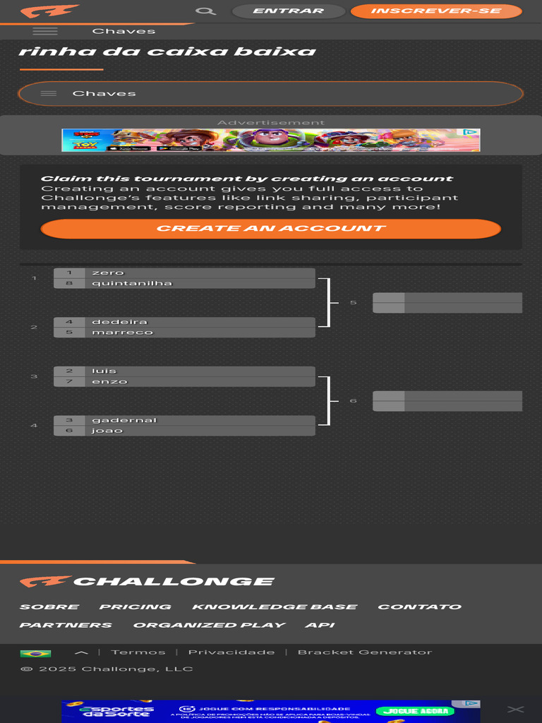 Criar Novo Torneio - Challonge | PDF