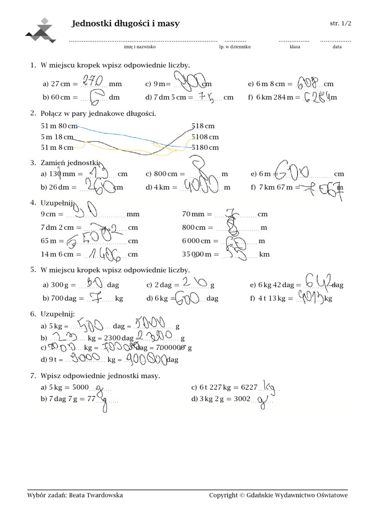 Jednostki Długości I Masy | PDF