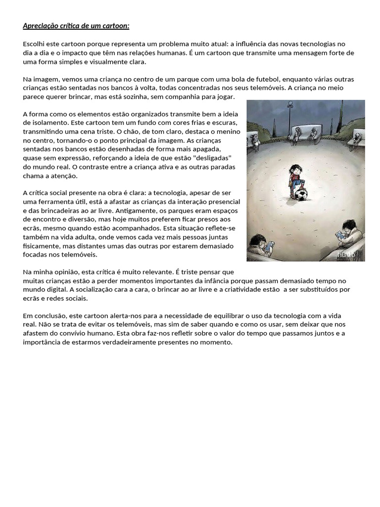Apreciação Crítica de Um Cartoon - AP | PDF