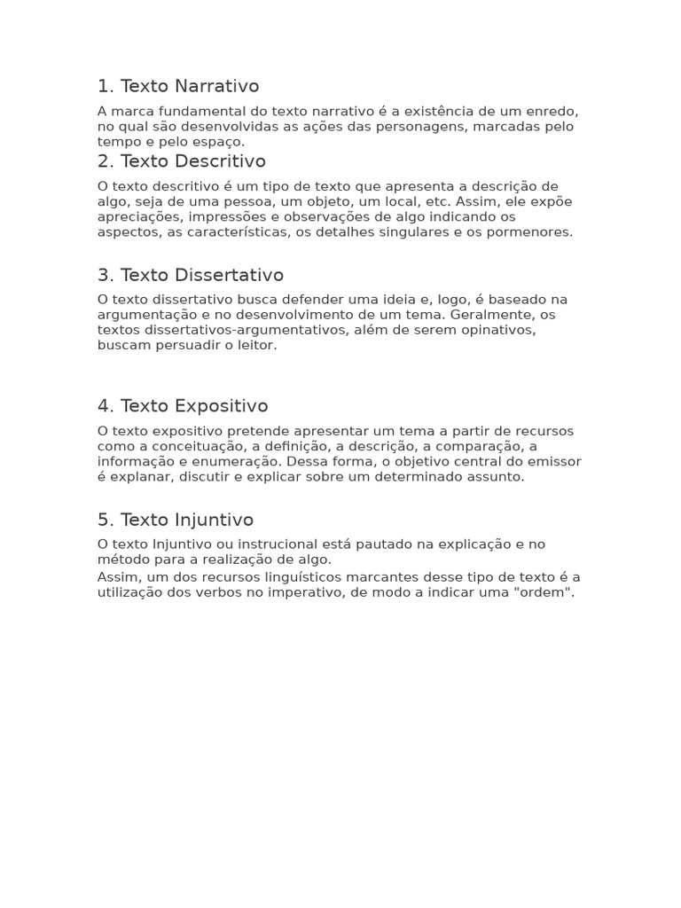 Tipos de Texto | PDF