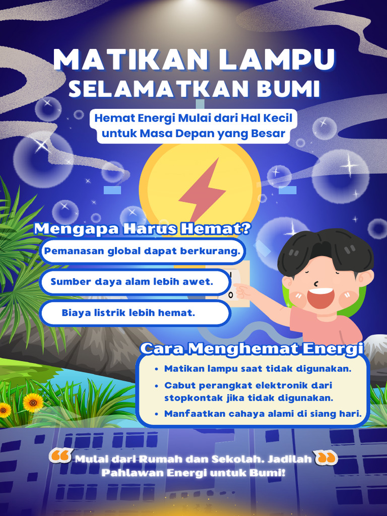 Poster Hemat Energi untuk Bumi | PDF