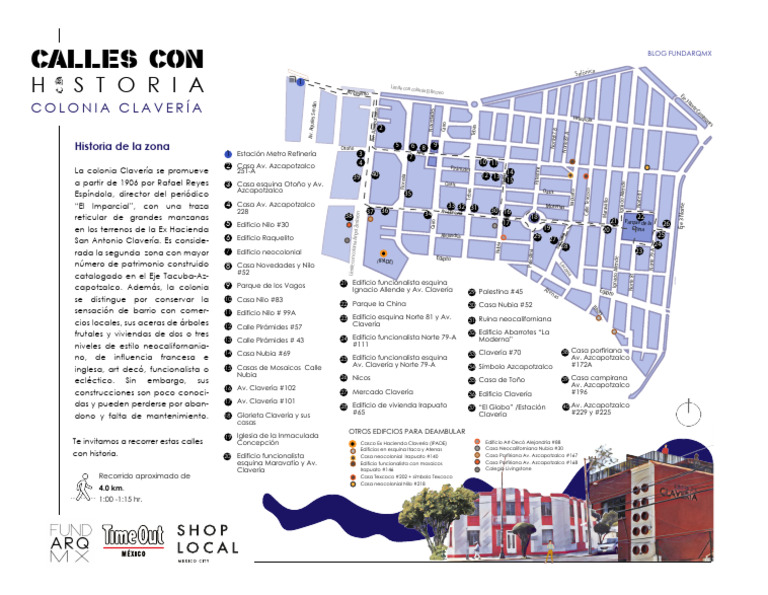 Historia y Mapa de Clavería, Azcapotzalco | PDF