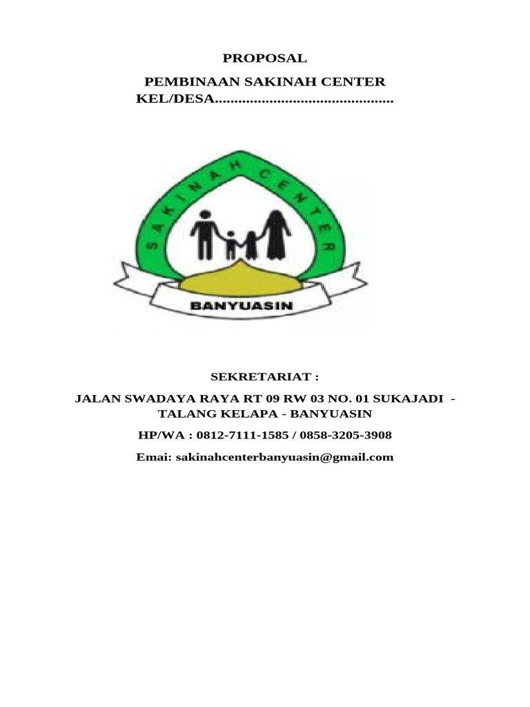Proposal Pembinaan Sakinah Center | PDF