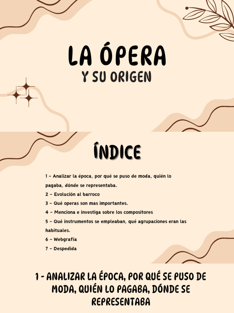 La Ópera Barroca: Orígenes y Compositores | PDF | Ópera | Barroco