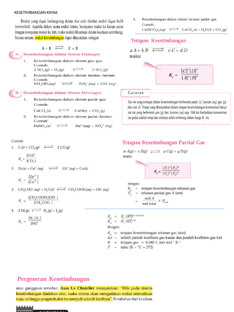 KESETIMBANGAN KIMIA | PDF