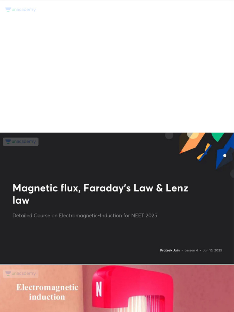 Magnetic Flux Faradays Law Lenz Law With Anno | PDF