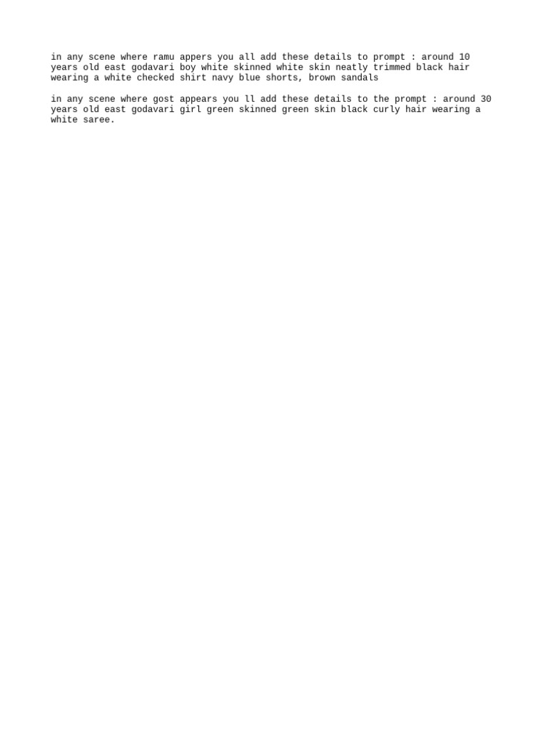 Anime Prompt for Characters | PDF