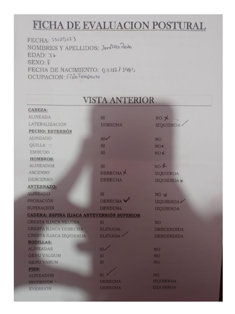 EVALUACION POSTURAL | PDF