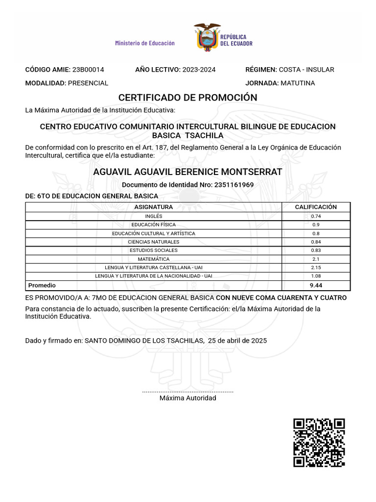 Cert. Prom | PDF