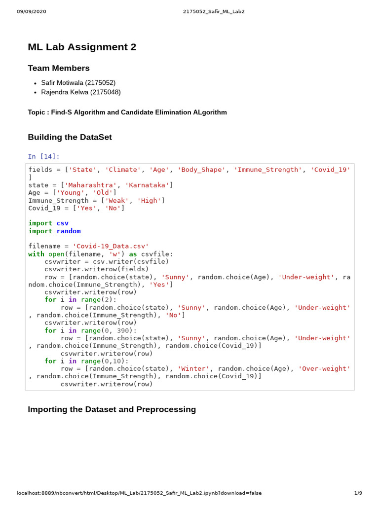 ML Lab Assignment2 | PDF | Receiver Operating Characteristic | Descriptive Statistics