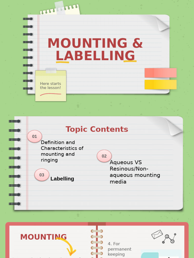 Histopath Lecture - Mounting and Labelling | PDF | Materials