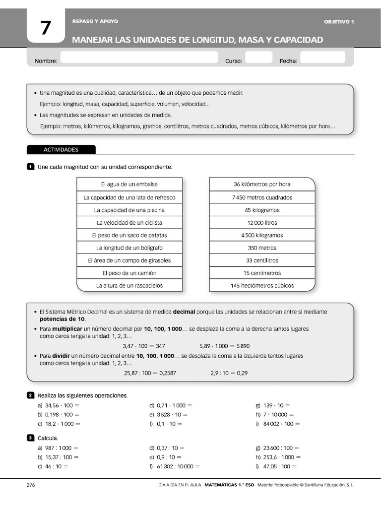 Cuaderno Fyq Medidas | PDF