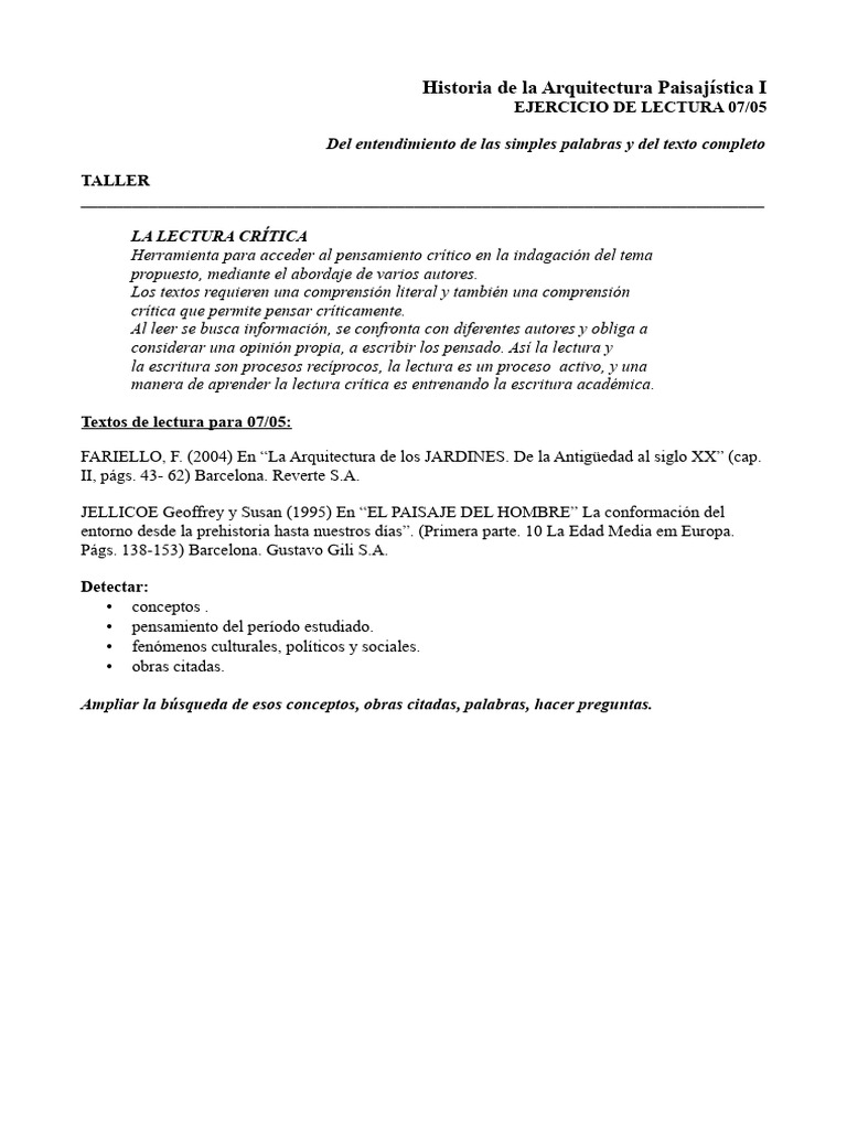 Ejercicio de Lectura para TP2 | PDF