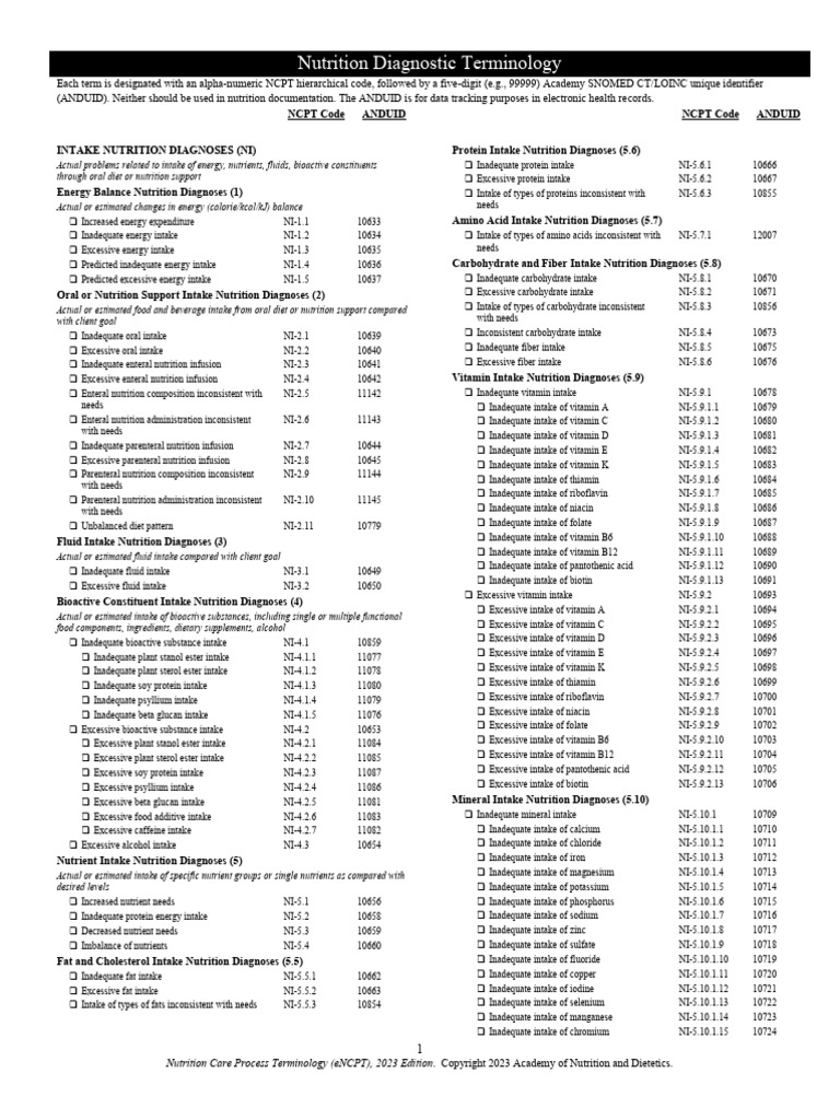 eNCPT 2023 Edition - 250404 - 163923 | PDF | Food Energy | Diet & Nutrition