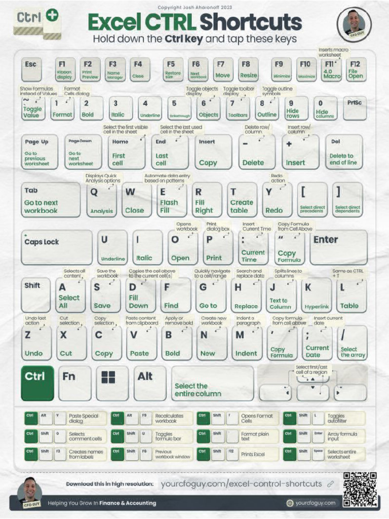Excel CTRL Shortcuts | PDF