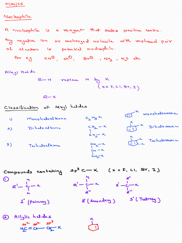 Haloalkane and Haloalkene - 250401 - 131217.pdf-1 | PDF
