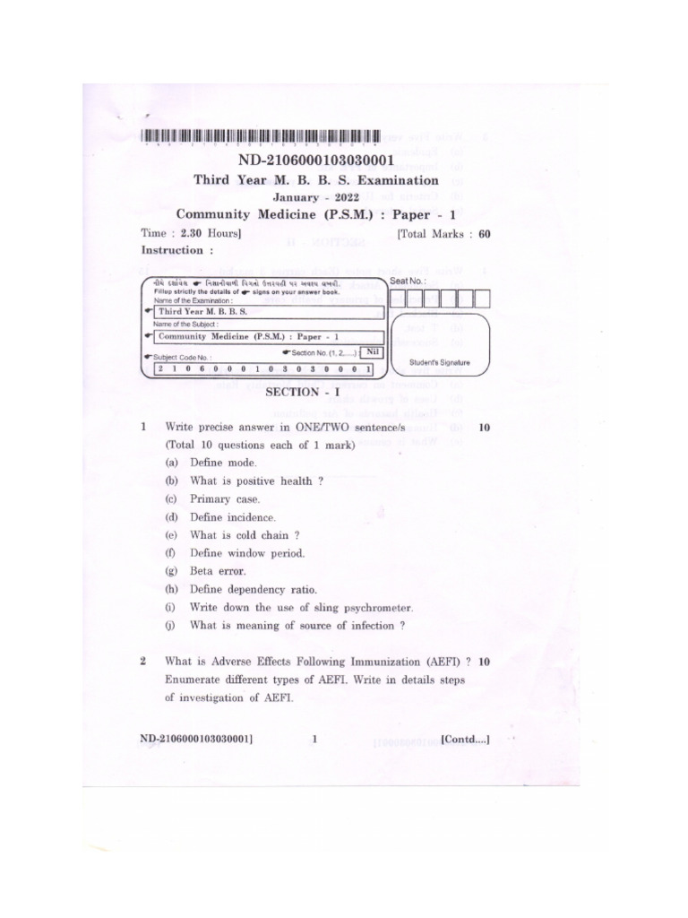 2022 PSM Paper Vnsgu | PDF