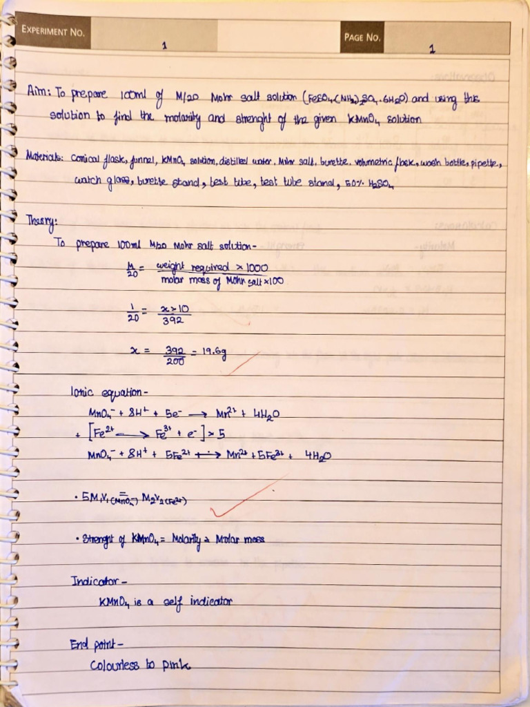 Xii Chem Practical | PDF