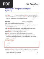 Mean Girls Play Script Overview | PDF