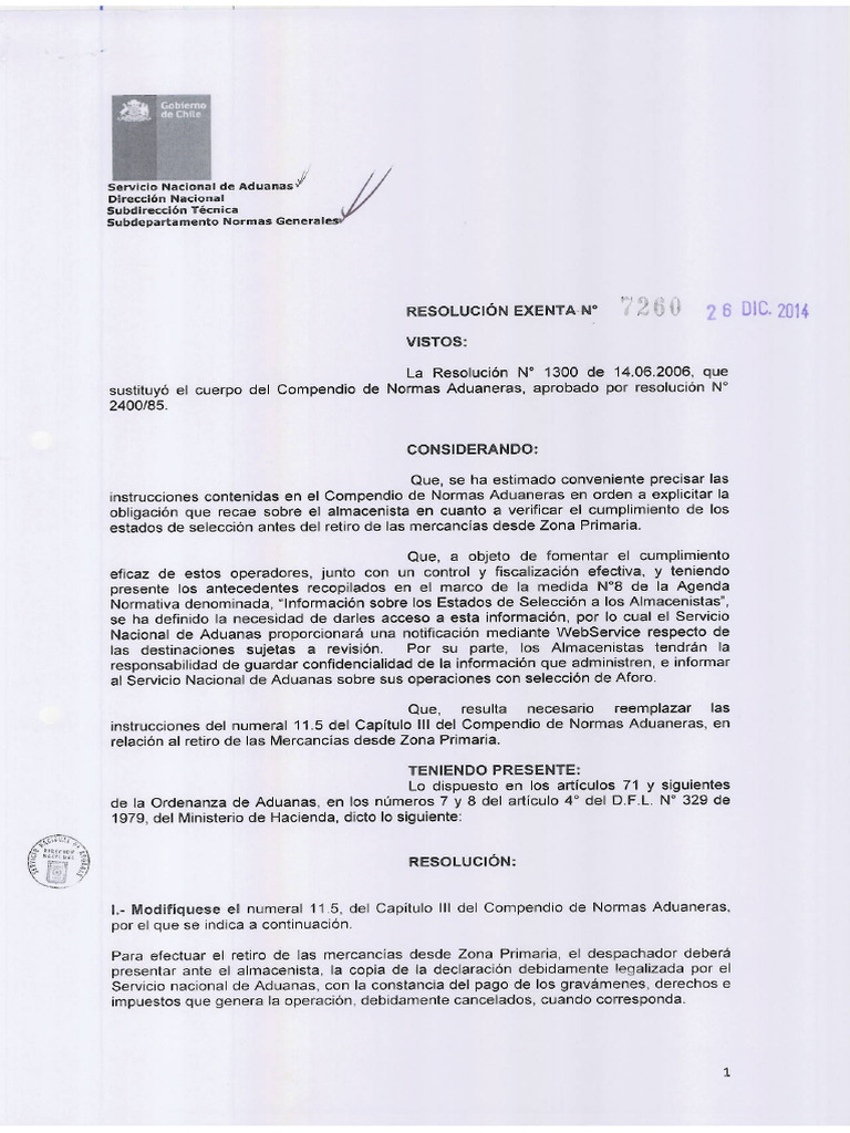 Resolucion 7260 | PDF