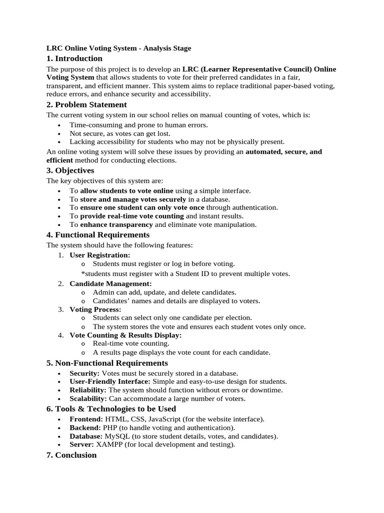 LRC Online Voting System | PDF | Electronic Voting | Databases