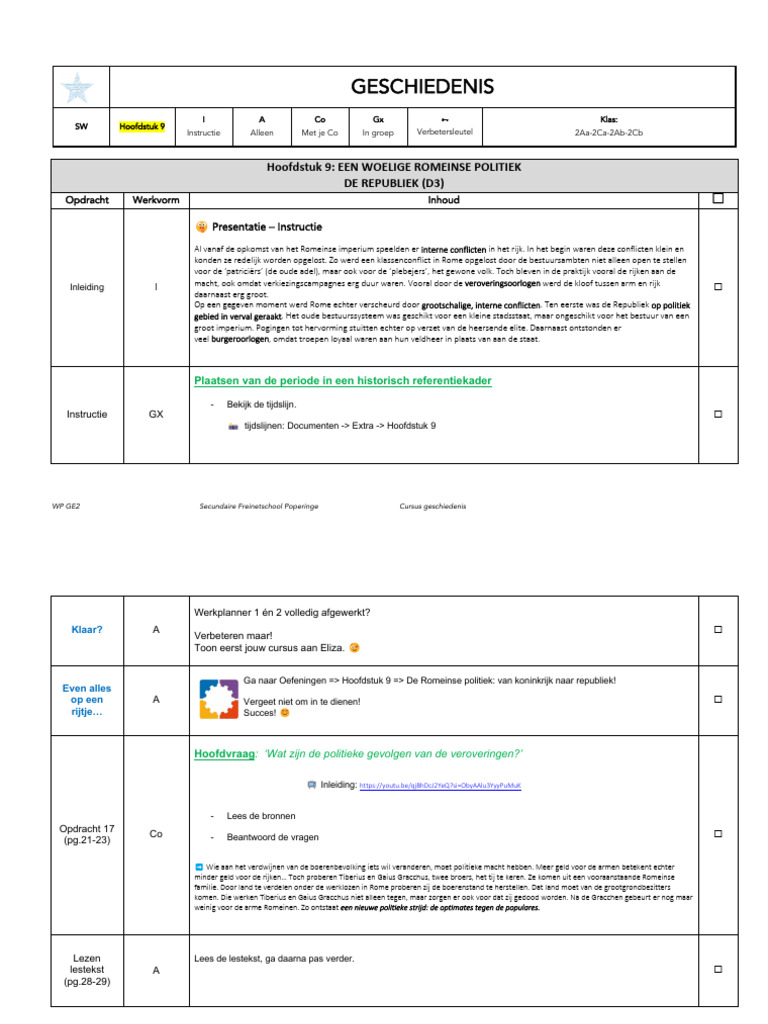 Werkplanner GE2 - Hoofdstuk 9 - D3 | PDF