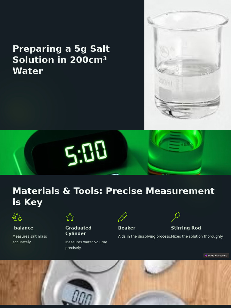 Preparing-a-5g-Salt-Solution-in-200cm-Water | PDF