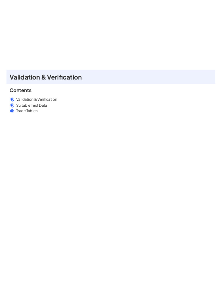 Validation & Verification | PDF | Computer Programming | Computing