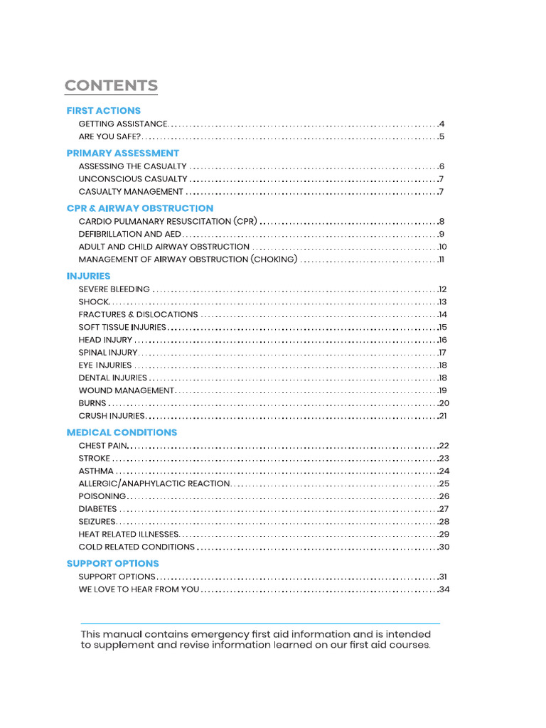 First Aid Module 1 | PDF