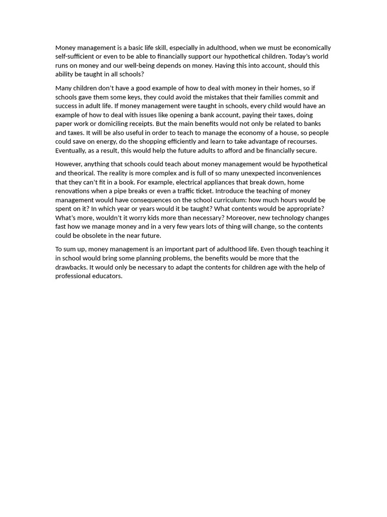 Money Management | PDF