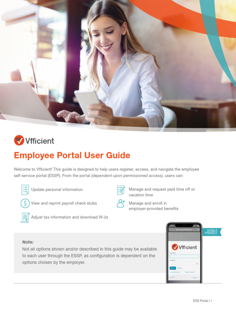 ESS User Guide Vfficient 2023 | PDF | Payroll | Login
