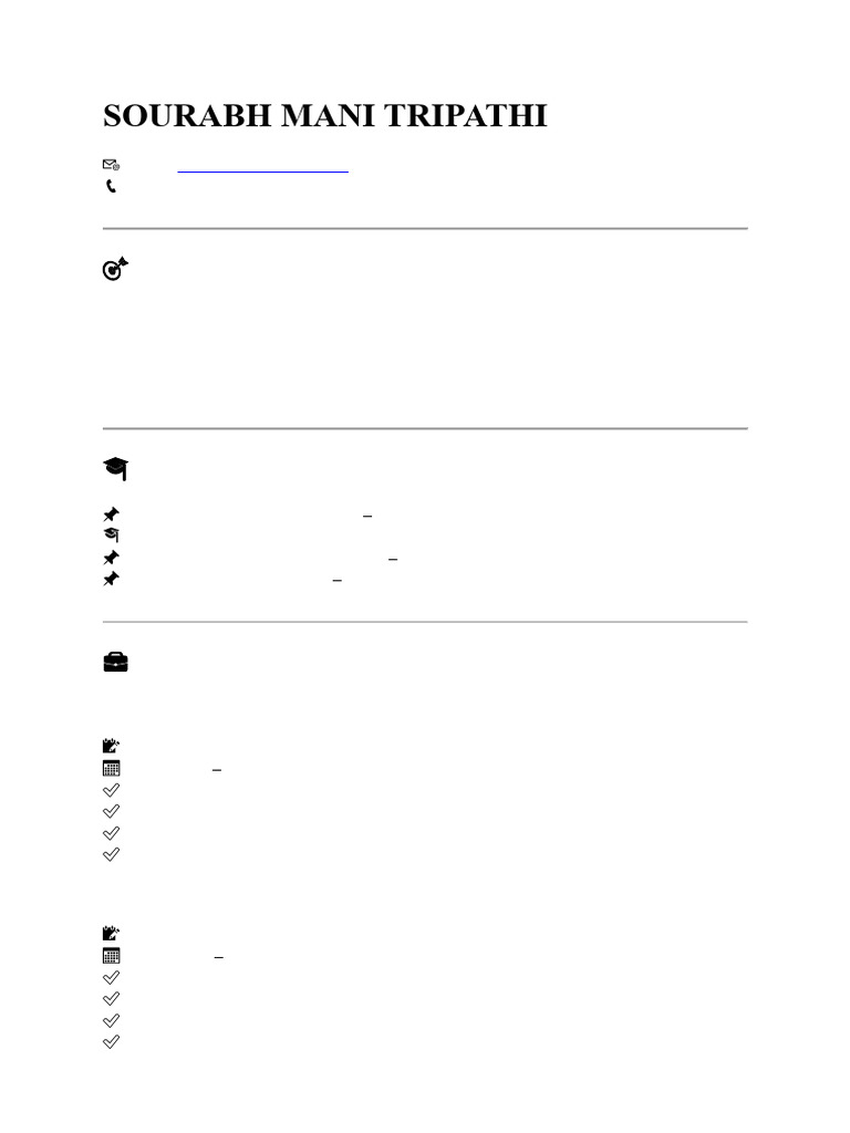Sourabh Mani Tripathi - Resume - Apna | PDF