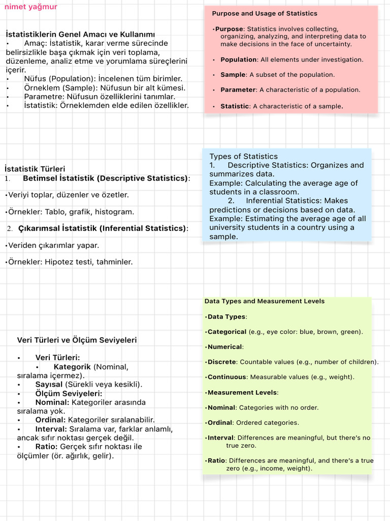 Statistic 1 vize. chp1-1 | PDF