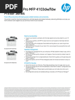 HP Color Laserjet Pro MFP 4303Dw Printer: Data Sheet | PDF | Image ...