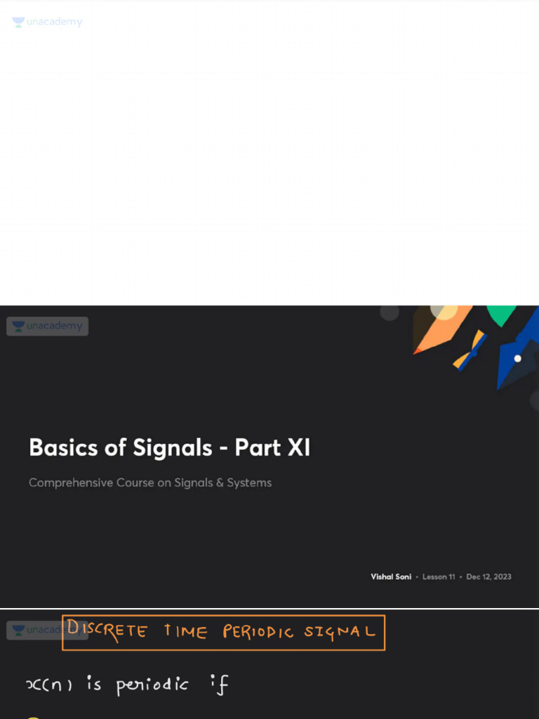 Basics of Signals - Part XI With Anno 1738939250838 | PDF