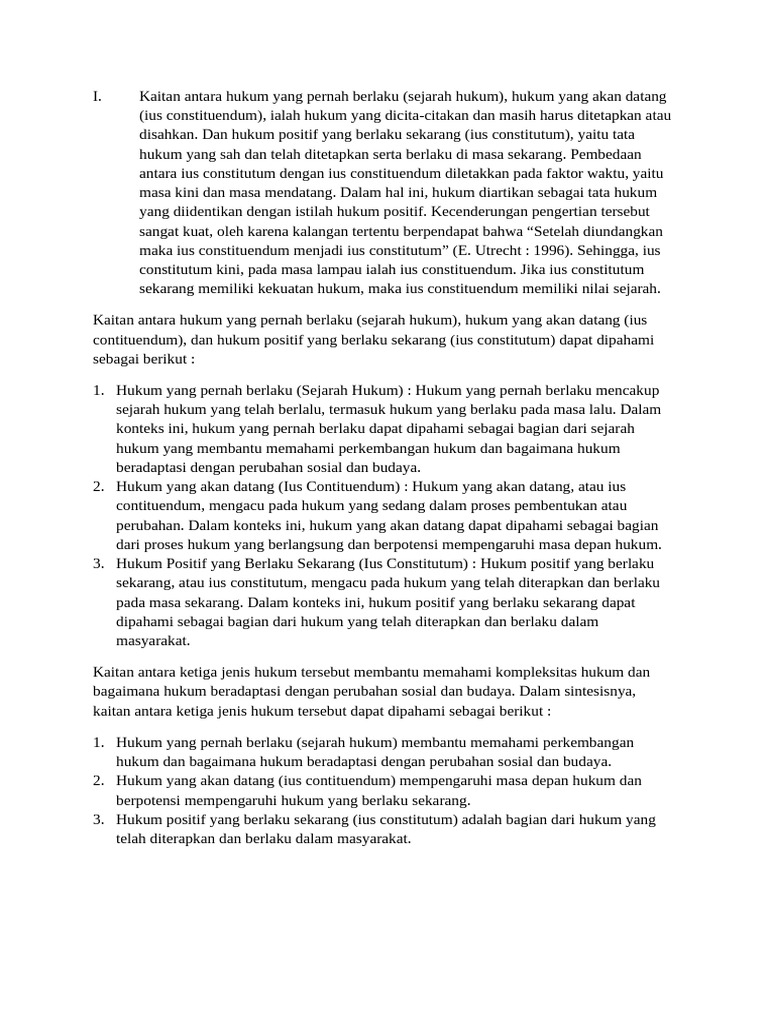 Perbedaan Ius Constitutum dan Ius Constituendum | PDF